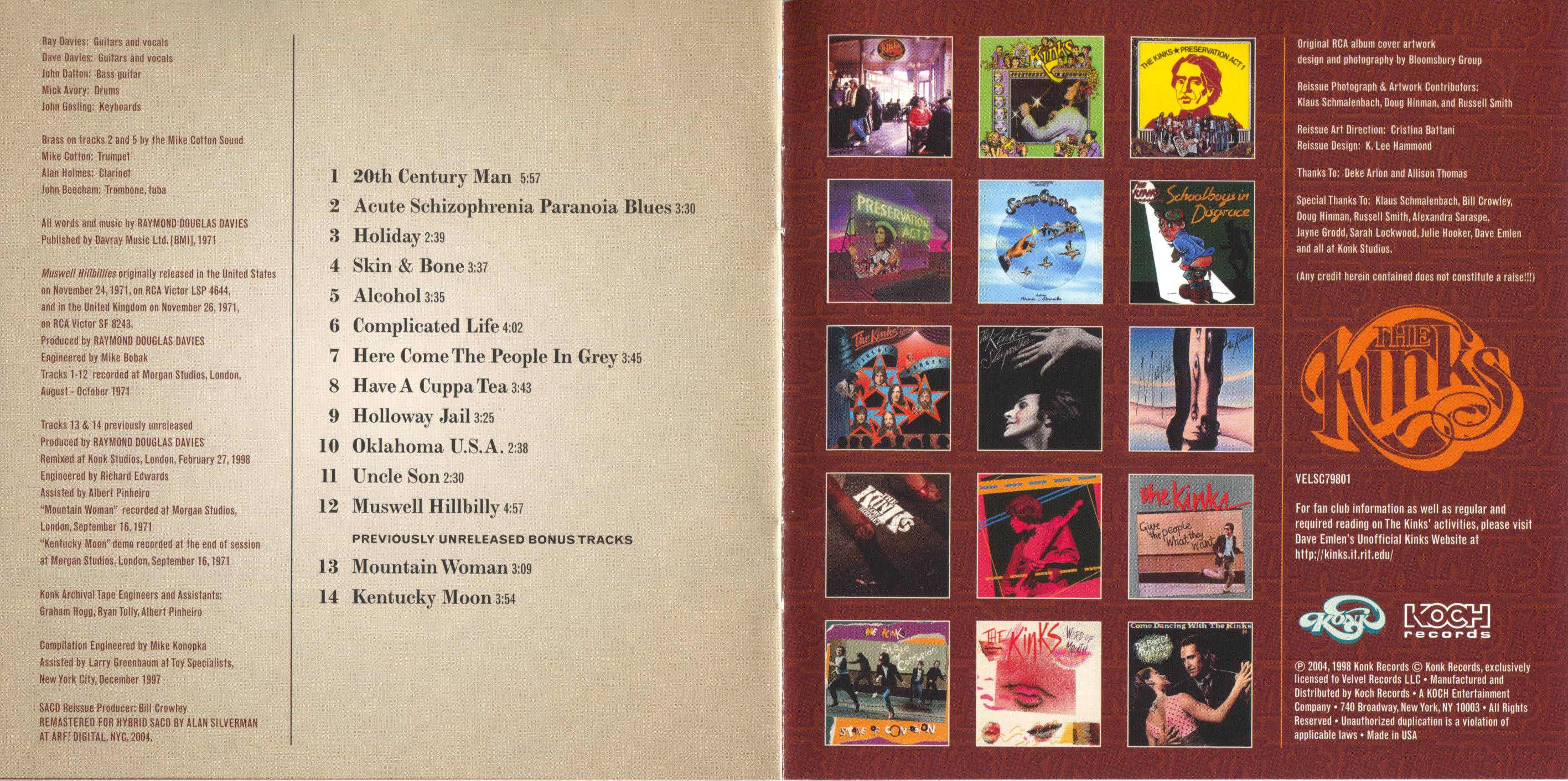 The Kinks Musswell Hillbillies : Booklet10 US | CD Covers | Cover ...